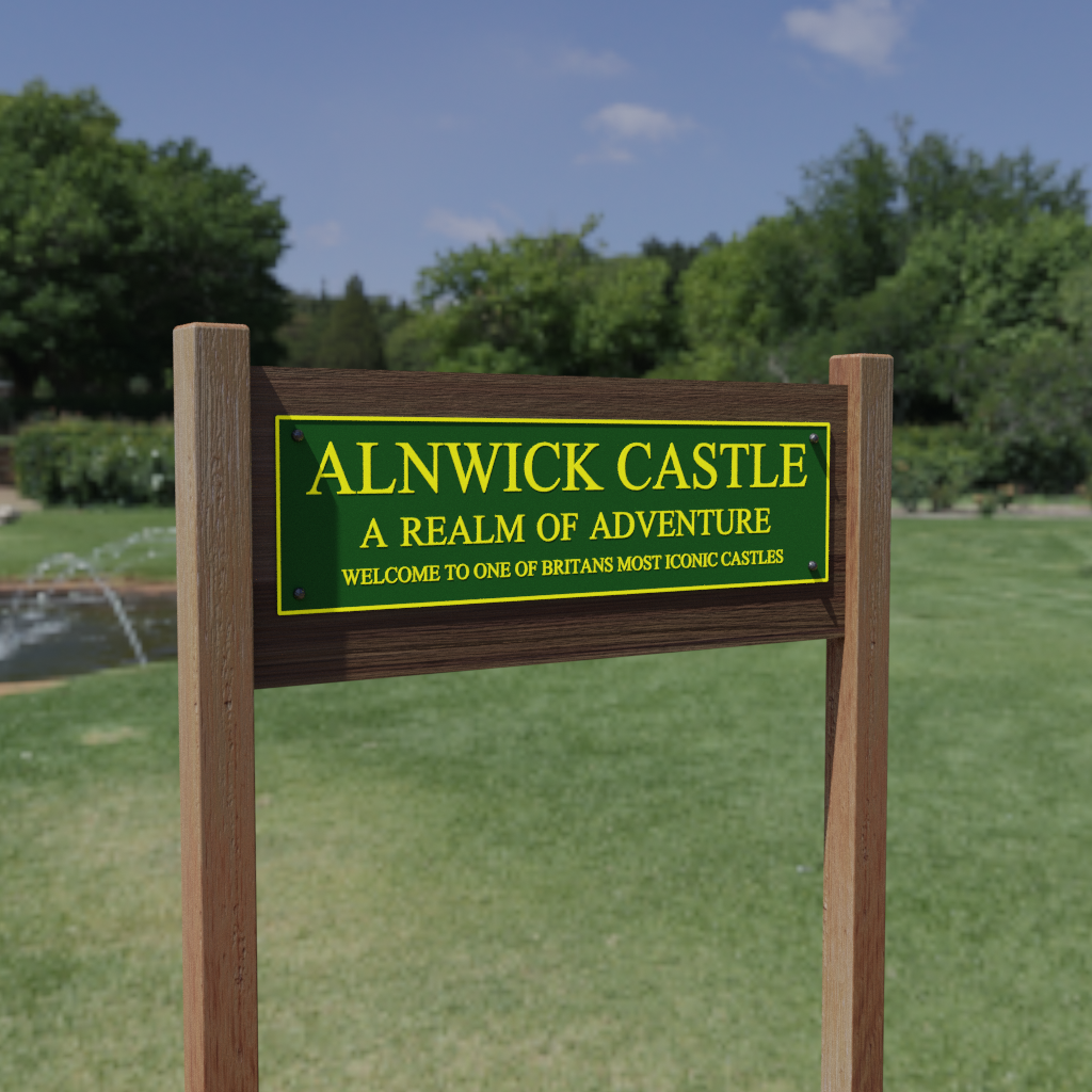 Aluminium Street Sign - Post Mounted (Hardwood Frame) | DEV SITE